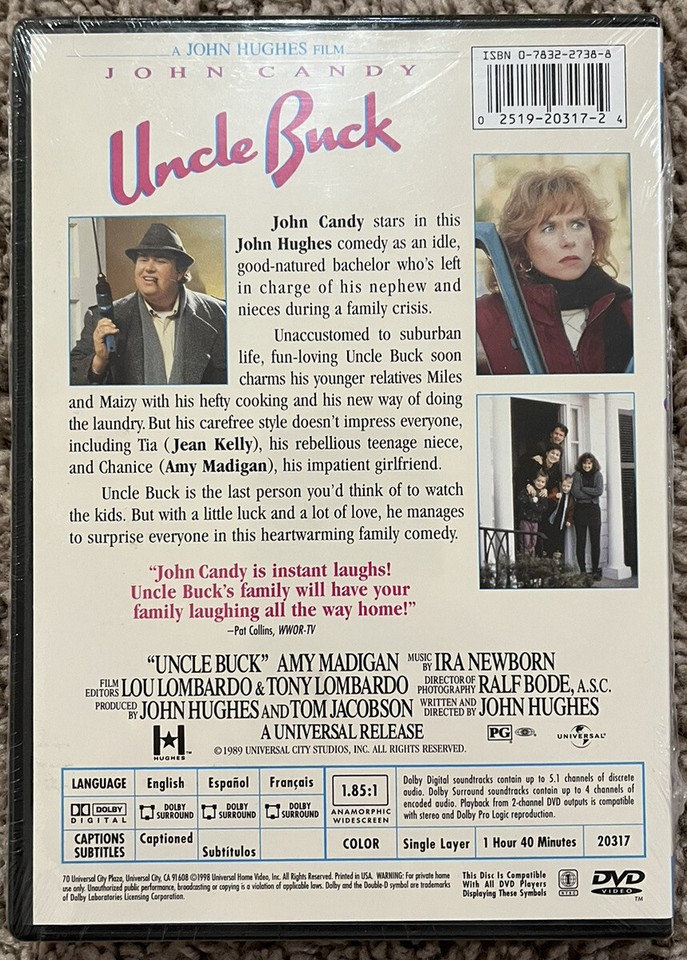 Uncle Buck (DVD, 1998) John Candy, Macaulay Culkin - Brand New ...