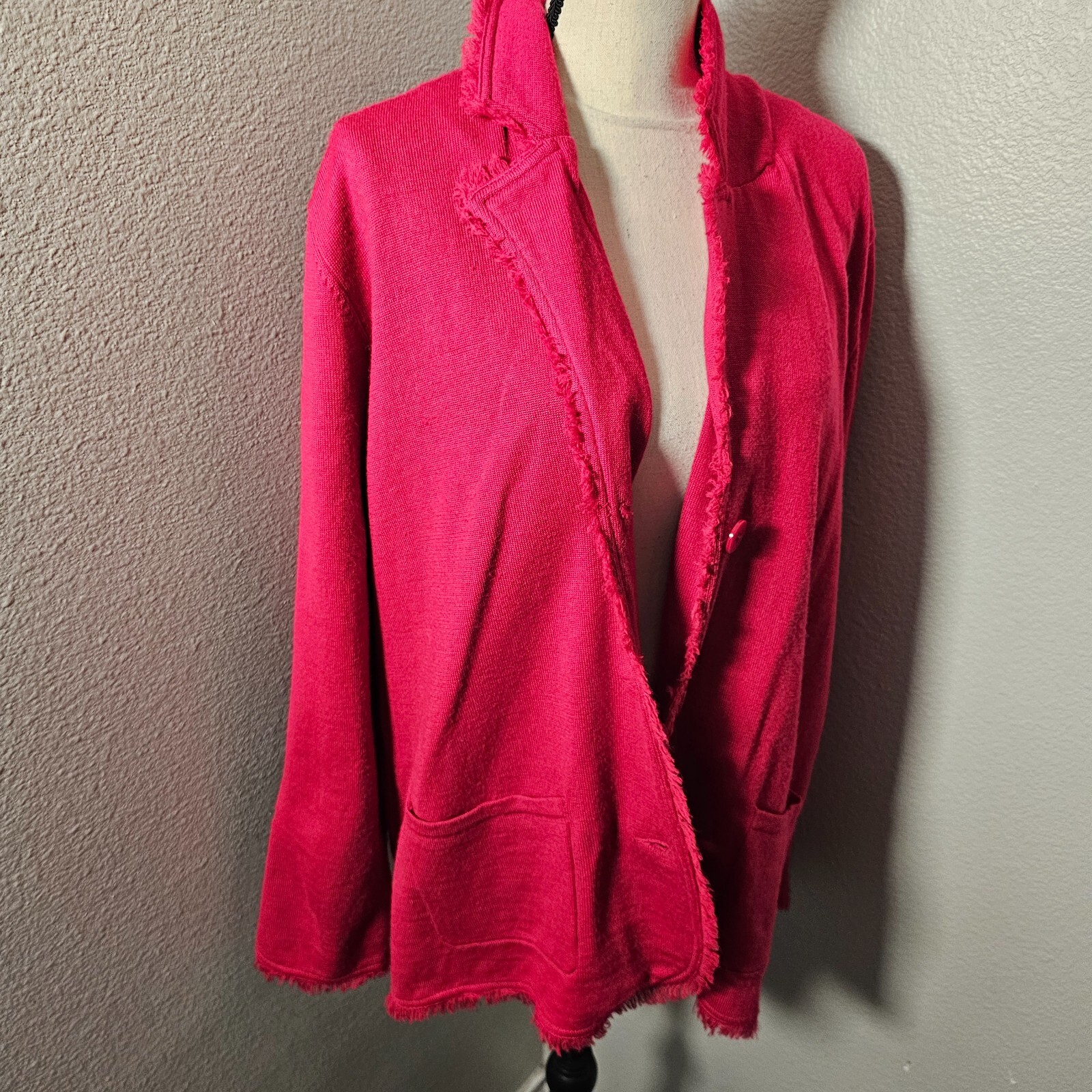 Judith Hart Collection Wool Blend Dark Fuschia Long S… - Gem