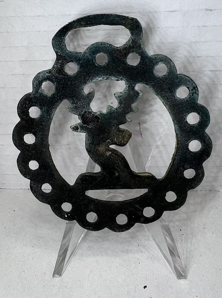 (893) Horse Brass Deer Stag Parade Medallion Bridle Harness Decoration ...