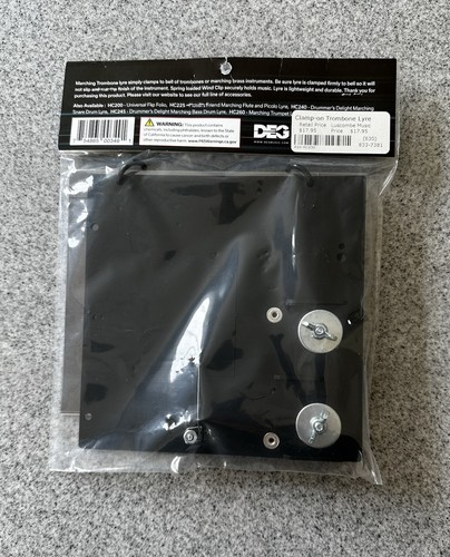 DEG Trombone Clamp-On Lyre with pages to hold music for Marching Band ...