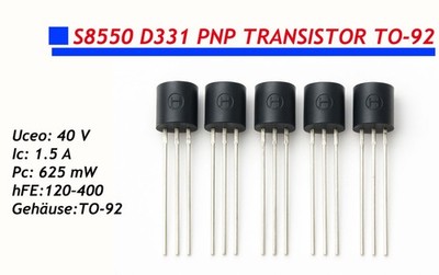 10X S8550 D331 PNP TRANSISTOR TO-92 – FÜR STEUERGERÄTE NEU | eBay.de