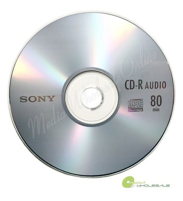 10 SONY Blank Music CD-R CDR Branded 80min Digital Audio Disc in paper ...