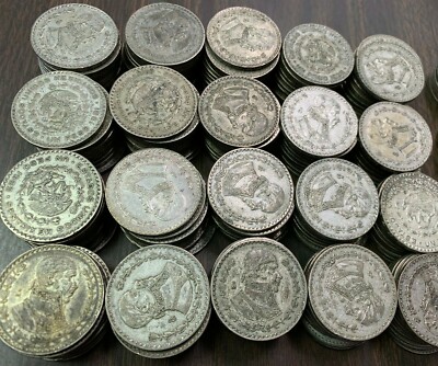MEXICO SILVER One (1) Peso coin, vintage Mexican Peso (1957-1967 type ...