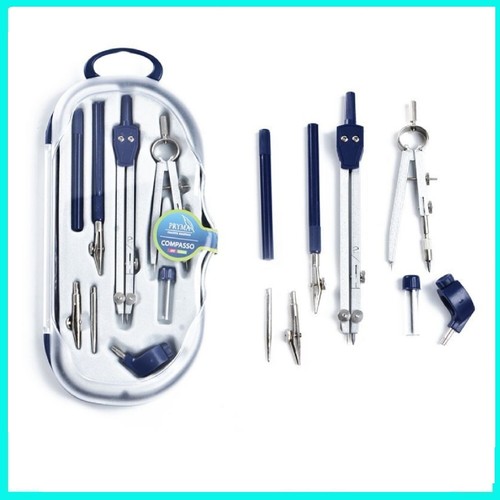 SET 8pz COMPASSIERA BALAUSTRONE COMPASSO PER DISEGNO TECNICO GEOMETRIA ...