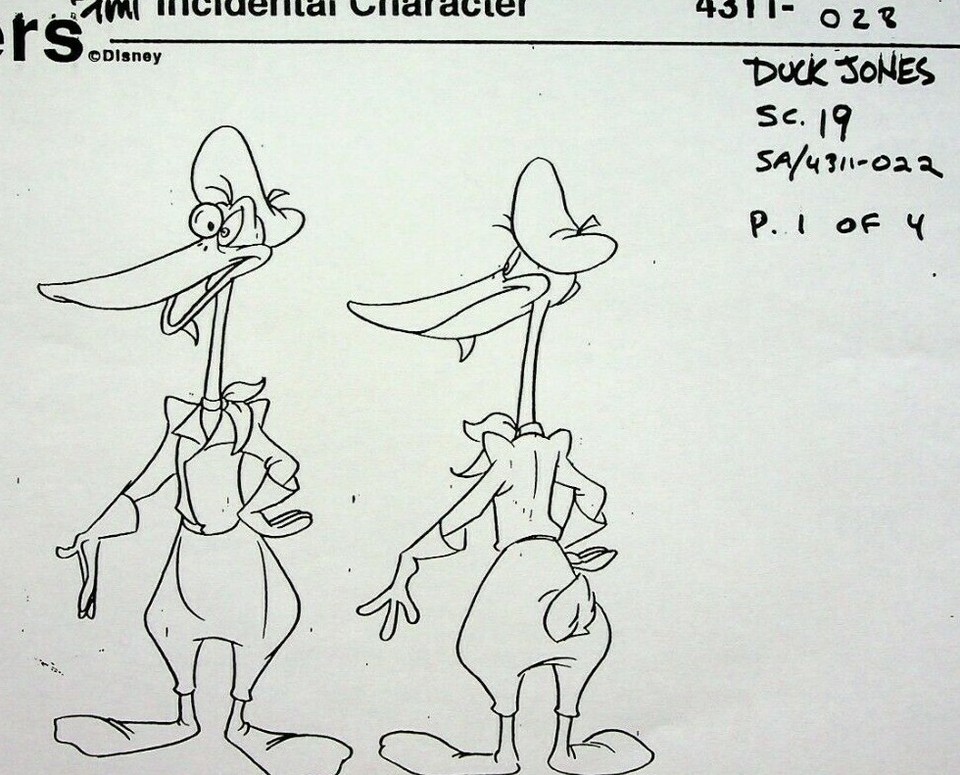 BONKERS 1993 Production Studio Model Cel Copy Guide Disney #MF | eBay