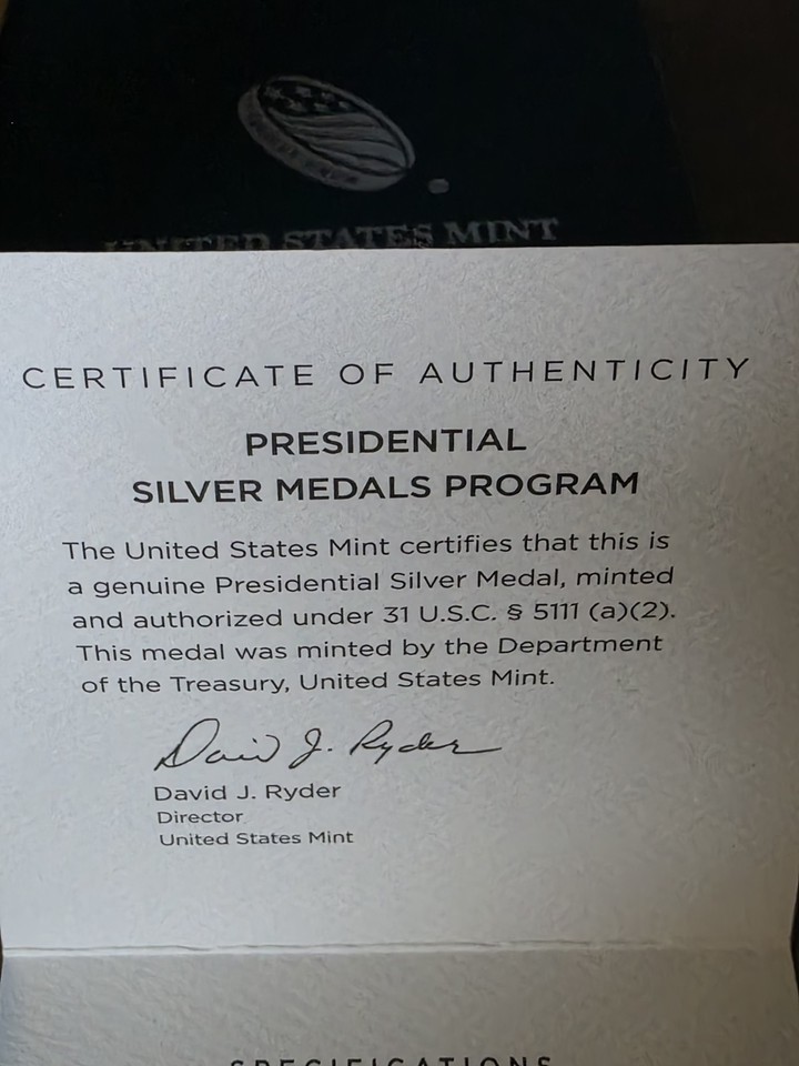 U S Mint Presidential George Washington Silver Metals Program | eBay
