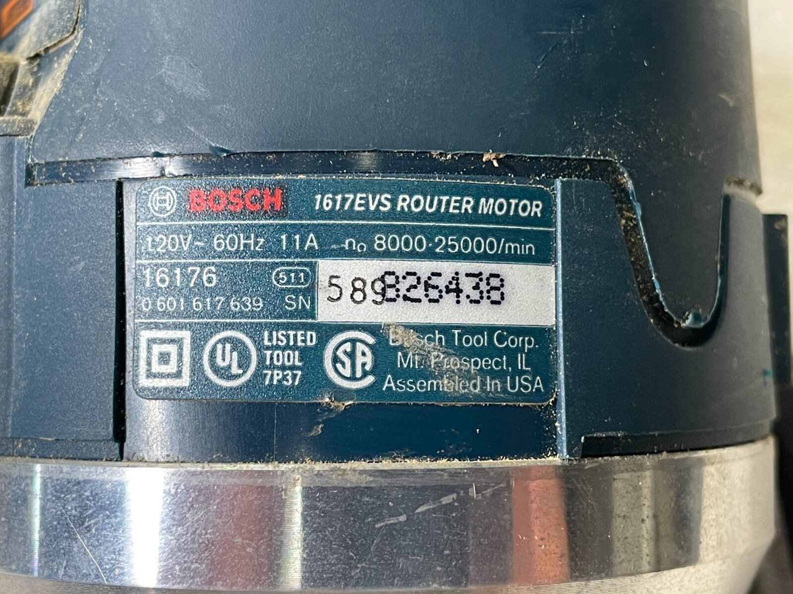 Bosch 2-1/4 HP Variable Speed Router Motor 1617EVS | eBay