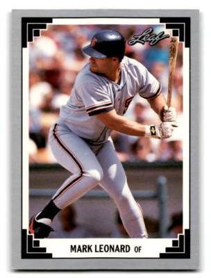 1991 Leaf #369 Mark Leonard NM-MT RC Rookie Giants ID:72310 | eBay