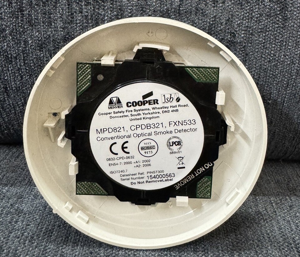 COOPER MPD821 CONVENTINAL OPTICAL SMOKE DETECTOR CPDB821,FXN533 | eBay