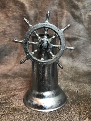 Vintage Nautical Chrome Ships Steering Wheel Cigarette, Cigar Lighter.3 ...