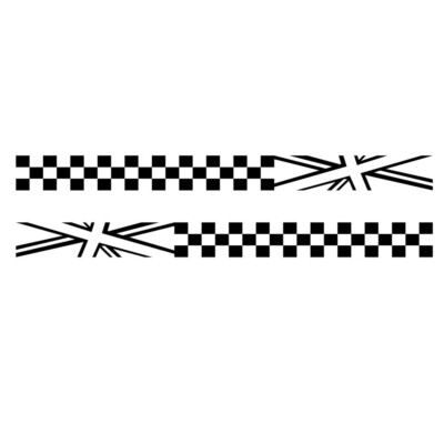 Checkered Racing Stripes Decals 2x Grid Flag Decoration Sports Racing