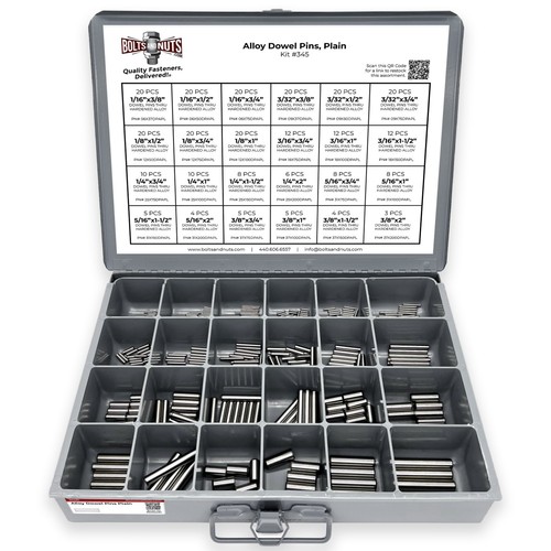 Plain Finish Hardened Alloy Dowel Pins Assortment - 293 PCS | eBay