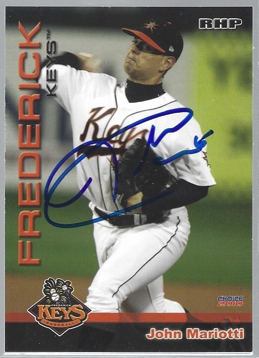 2010 Choice Frederick Keys John Mariotti #14 IP autograph signed card ...