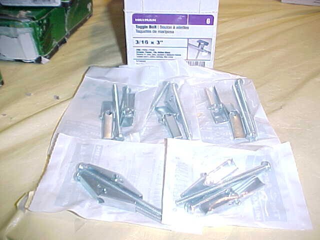 (10-Pack) 3/16" x 3” Wing Butterfly Anchor Toggle Bolts, Round Head ...