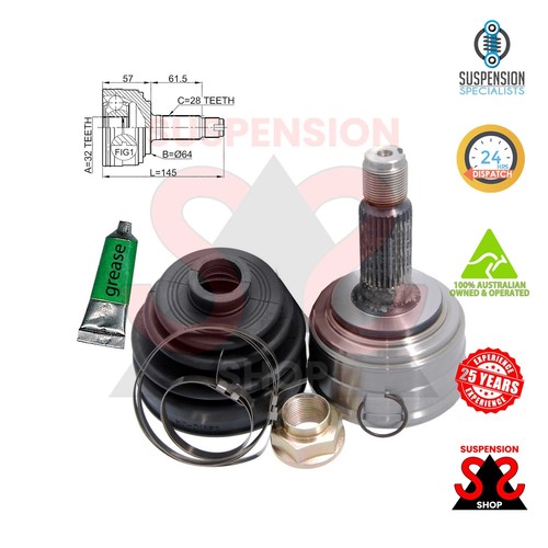 Wheel Side Cv Joint Kit, Drive Shaft Suit HONDA Prelude 2.2 16V (BB6 ...