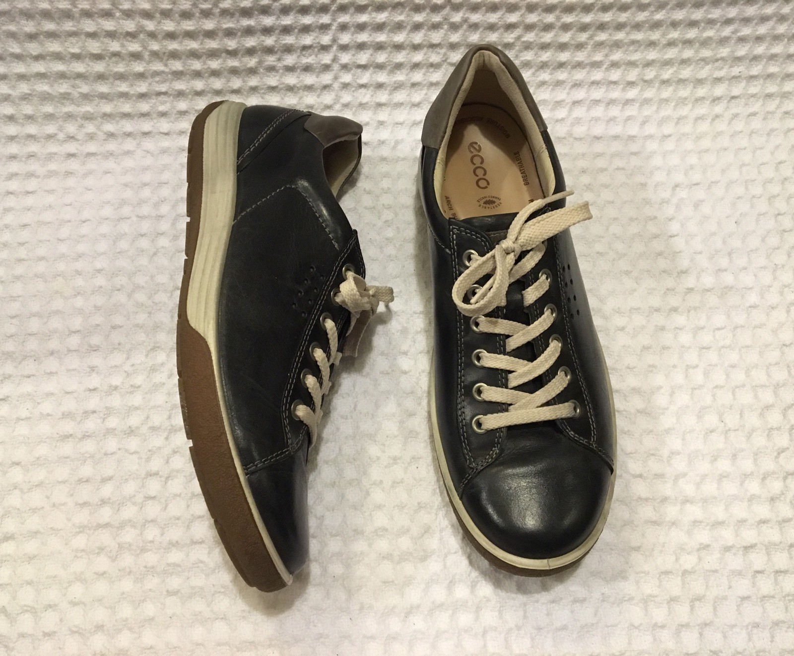 ECCO Chase Tie Leather Sneakers Lace-up Oxfords $140 … - Gem