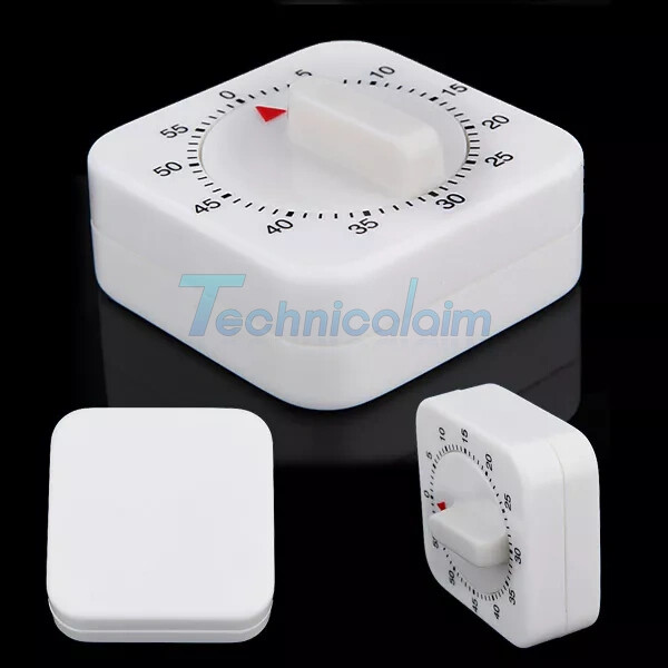 1Hr/60Min Mechanical Timer Game Count Down Counter Alarm Kitchen ...