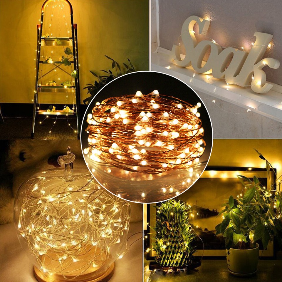 Fairy String Lights Micro Rice Copper Wire Club Party Light 50/100/200 ...