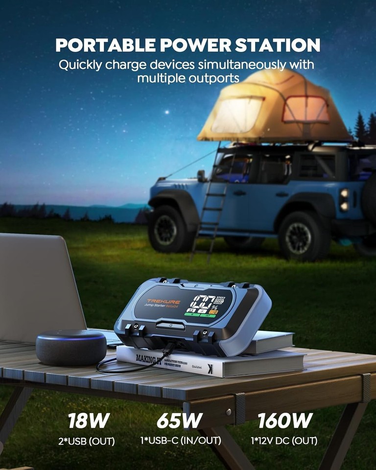 Heavy Duty Truck Battery Booster Pack Jump Starter Box Portable ...