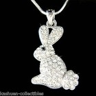 Cute Puffy Bunny Rabbit made with Swarovski Crystal Hare Easter ...