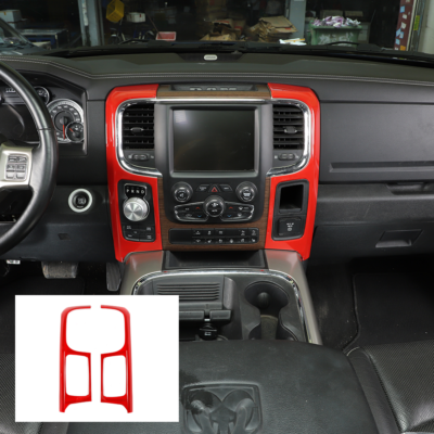 Center Console Navigation Panel Trim Cover For Dodge RAM 1500 Red ...