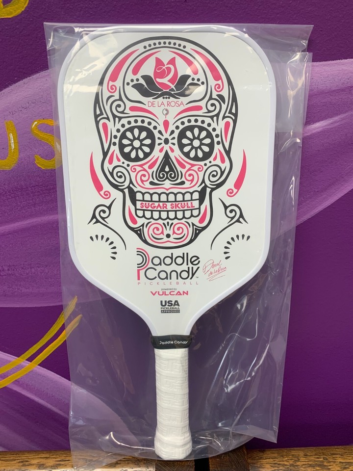 Vulcan Sugar Skull De La Rosa Signature Pickleball Paddle, White, NEW ...