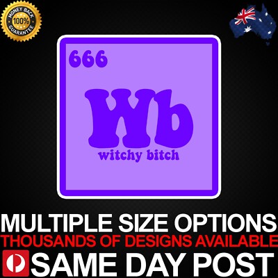WITCHY B*TCH ELEMENT Vinyl Car Sticker Decal Cheap Funny Cute Witch Hot Girls | eBay