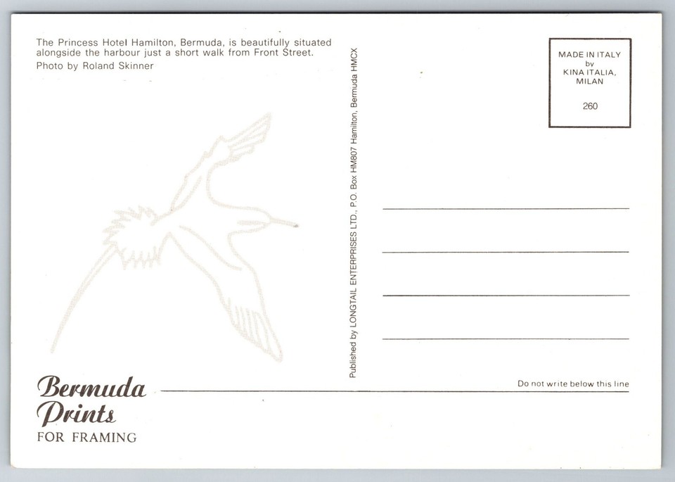 Princess Hotel Hamilton on Front Street, Hamilton, Bermuda Postcard ...