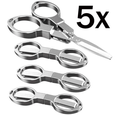 5Pcs Portable Small Folding Travel & Pocket Scissors Foldable Sewing | eBay