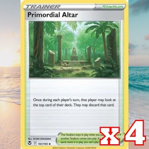4x Primordial Altar 161/195 - (M/NM) Uncommon -Pokemon Silver Tempest ...