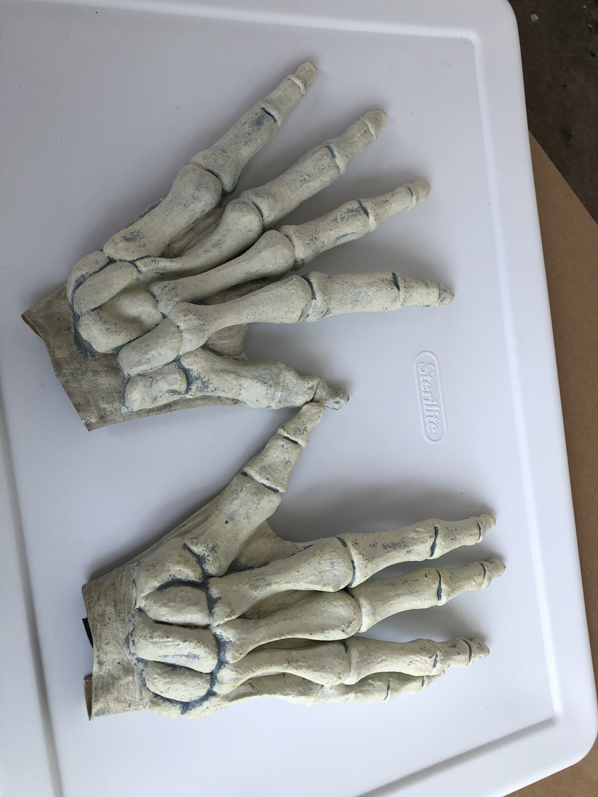 Skeleton Hands Halloween costume open palm gently used - Gem