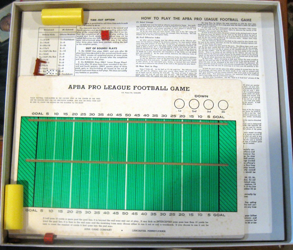 1984 APBA Football Complete GAME Set 28 Teams based on 1982 Season MIB ...