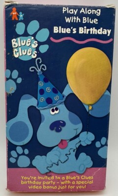 Blue's Clues : Blue's Birthday VHS 1998 Blues Nick Jr Nickelodeon ...
