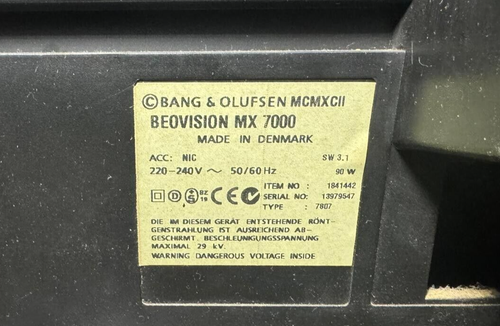 Bang & Olufsen BEOVISION MX 7000 Speaker + Tweeter - RIGHT SIDE | eBay