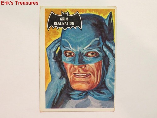 1966 Topps Batman Black Bat Trading Card #7 Grim Realization EXCELLENT ...