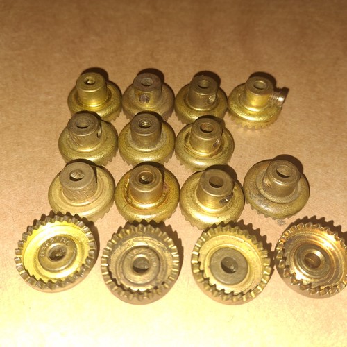 15 X#29(PRE WAR SOME DEEP FLANGE) BRASS SINGLE"MECCANO" 25 T CONTRATE ...