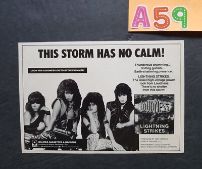 Loudness Lightning Strikes Album Promo Print Advertisement Vintage 1986 ...