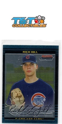 2002 Bowman Draft Picks & Prospects Chrome #BDP98 Rich Hill Chicago ...