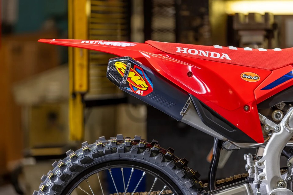 FMF Factory 4.1 Slip-On Exhaust Pipe Gun Metal Honda CRF450R 2021-2026 ...