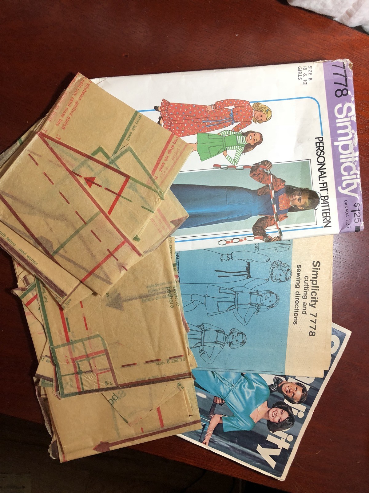 Sewing Pattern 1970’s Simplicity Number 7778 SZ 8 & 10 Year 1976 Dress ...