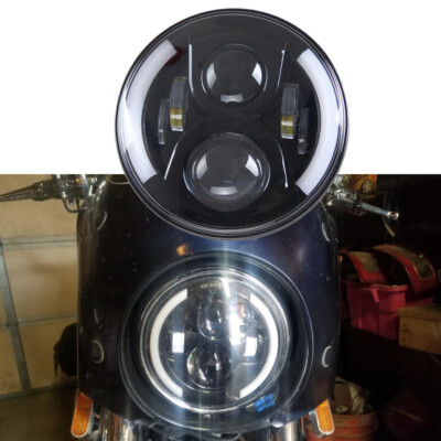 7" Inch LED Headlight For Harley Davidson Fatboy Heritage Softail ...