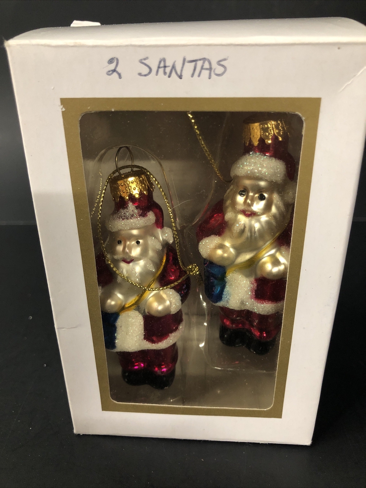 GKI/Bethlehem Glass Santa Claus Christmas Ornaments In Box | eBay