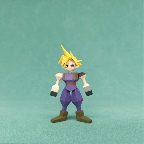 Final Fantasy 7 Cloud Remark Art Figures FF7 Polygon Collection Model ...