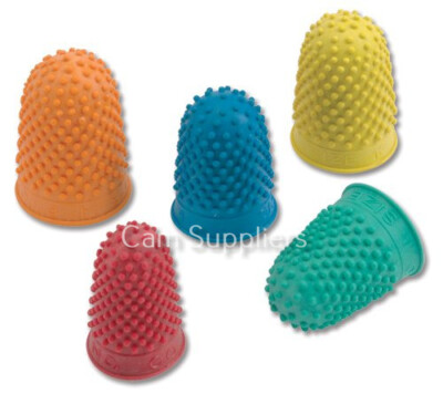 THIMBLETTES RUBBER THIMBLES THIMBLE FINGER TIP PROTECTION GRIP AID SIZE ...