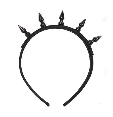 Punk Headband Leather Metal Black Spike Halloween Cosplay Sexy Fetish ...