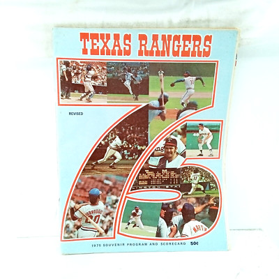 1975 Texas Rangers MLB Baseball Souvenir Program & Scorecard Jeff ...
