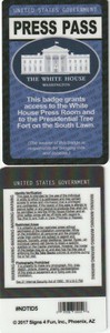 United States Government White House PRESS PASS Drivers License FAKE ID ...