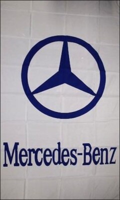 Mercedes-Benz White Vertical 5x3 Ft Banner Flag Car Racing Show Garage ...