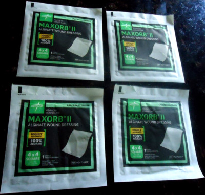 Maxorb II Alginate Wound Dressings, 4" x 4" (4) Pieces | eBay