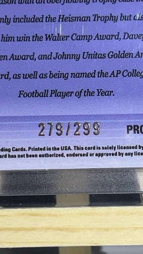 2024 Leaf Pro Set - Jayden Daniels & Ashton Jeanty Orange Shimmer PressPass /299 | eBay